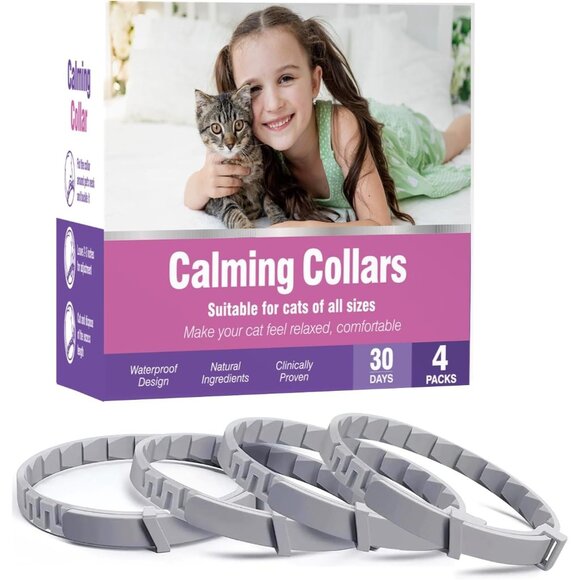 Cat | Calming Collar For Cats 4 Pack Calming Cat Collars Adjustable ...